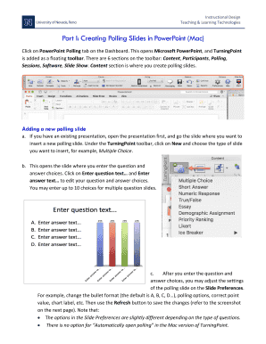 Fillable Online Part I: Creating Polling Slides in PowerPoint (Mac) Fax ...