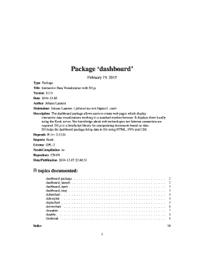 Fillable Online Package dashboard Fax Email Print - pdfFiller