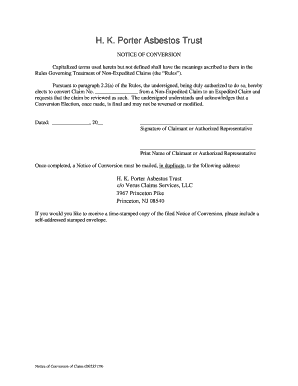 Fillable Online NOTICE OF CONVERSION Fax Email Print - pdfFiller