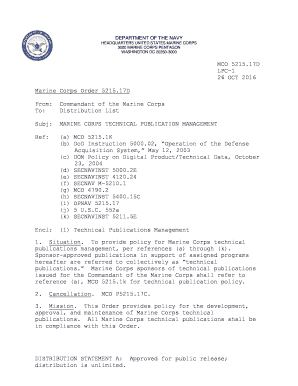 Fillable Online Marine Corps Order 5215 Fax Email Print - pdfFiller