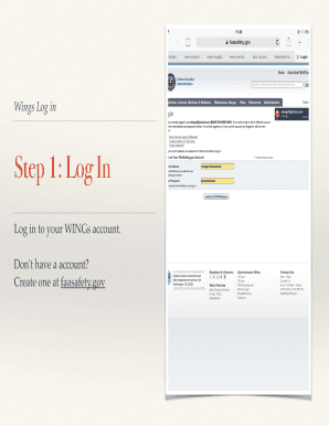 Fillable Online Wings Log in Fax Email Print - pdfFiller