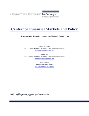 Fillable Online Center for Financial Markets and Policy Fax Email Print - pdfFiller