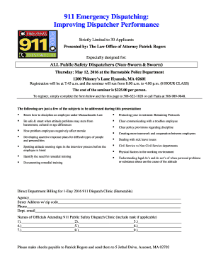 Fillable Online 911 Emergency Dispatching: Fax Email Print - pdfFiller