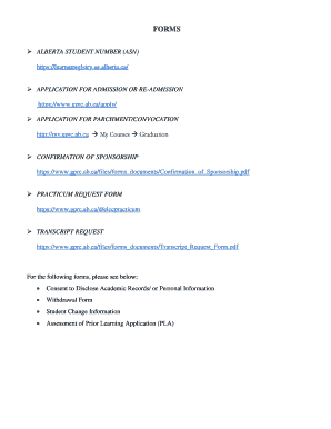 Fillable Online ALBERTA STUDENT NUMBER (ASN) Fax Email Print - pdfFiller