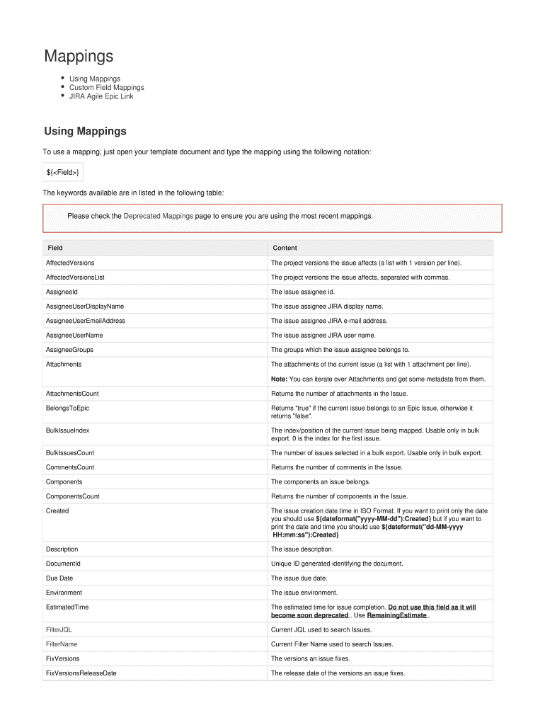 Fillable Online Using Mappings Fax Email Print - pdfFiller