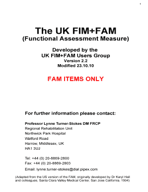 Fillable Online The UK FIM+FAM Fax Email Print - pdfFiller