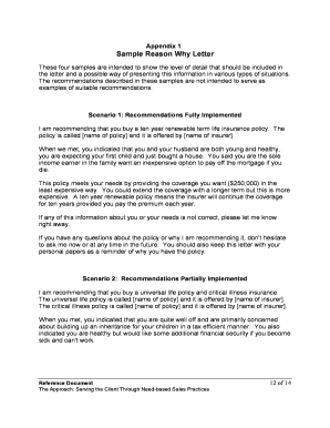 Fillable Online Sample Reason Why Letter Fax Email Print - pdfFiller