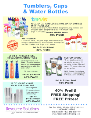 Fillable Online & Water Bottles Fax Email Print - pdfFiller