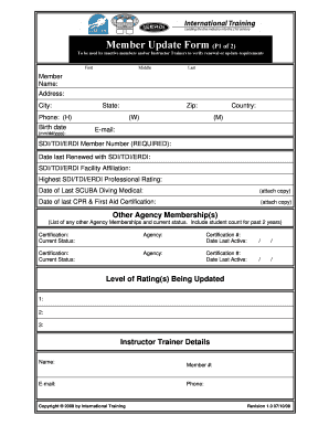Fillable Online Member Update Form (P1 of 2) Fax Email Print - pdfFiller