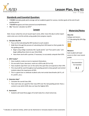 Fillable Online Lesson Plan, Day 61 Fax Email Print - pdfFiller
