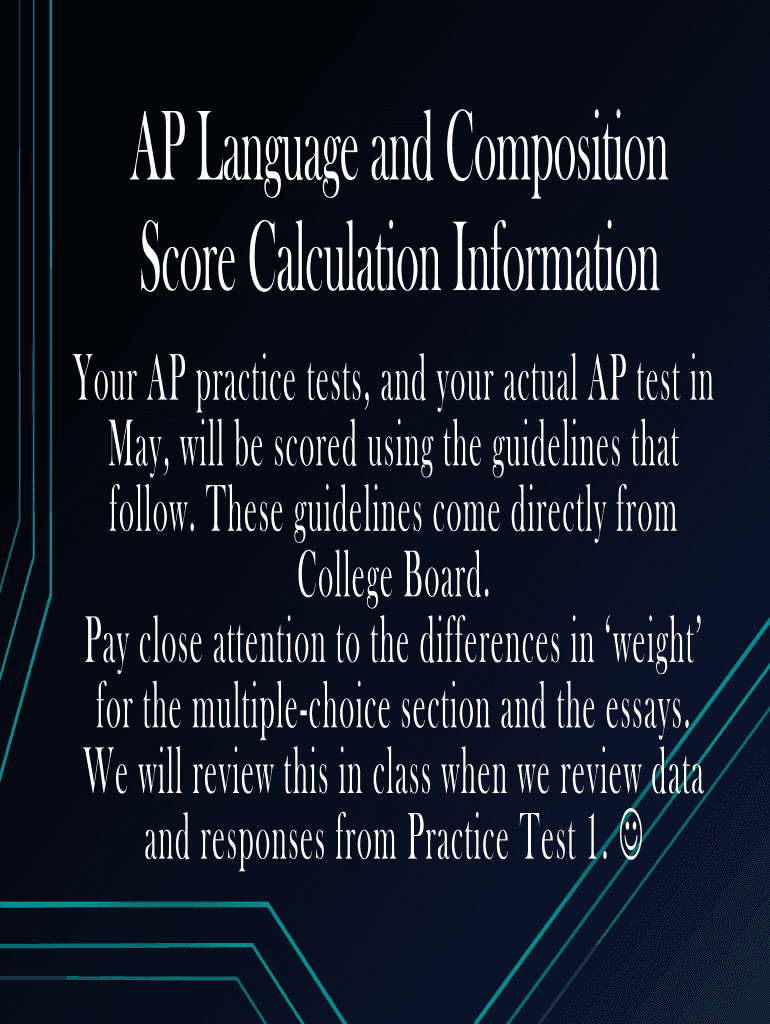 Fillable Online Score Calculation Information Fax Email Print - pdfFiller