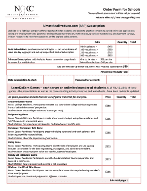 Fillable Online Order Form for Schools Fax Email Print - pdfFiller