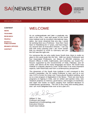 Fillable Online SAI NEWSLETTER Fax Email Print - pdfFiller