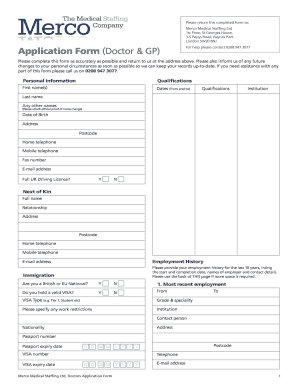 Fillable Online Merco Medical Staffing Ltd Fax Email Print - pdfFiller