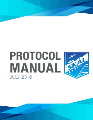 Fillable Online SKL INTERNATIONAL PROTOCOL MANUAL Fax Email Print ...