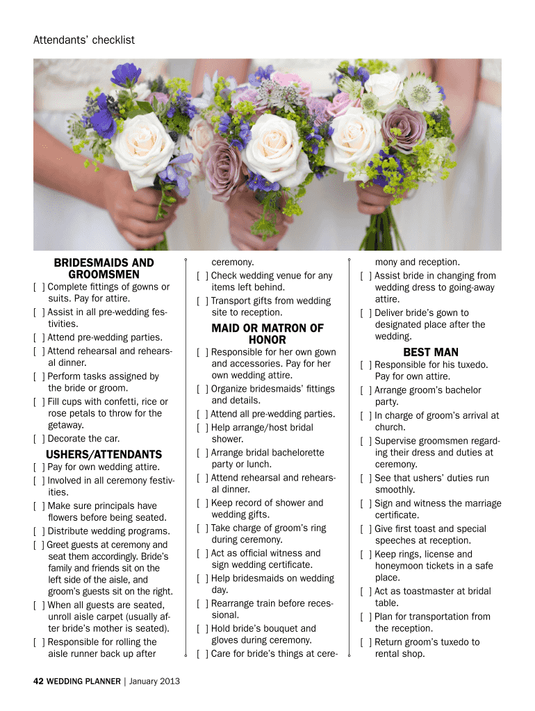 Fillable Online Attendants checklist Fax Email Print - pdfFiller