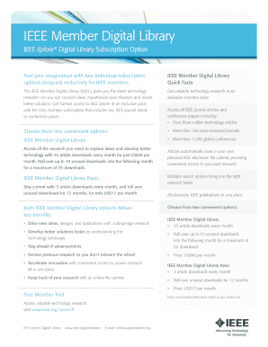 Fillable Online IEEE Xplore Digital Library Subscription Option Fax ...