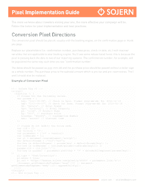 Fillable Online Pixel Implementation Guide Fax Email Print - pdfFiller