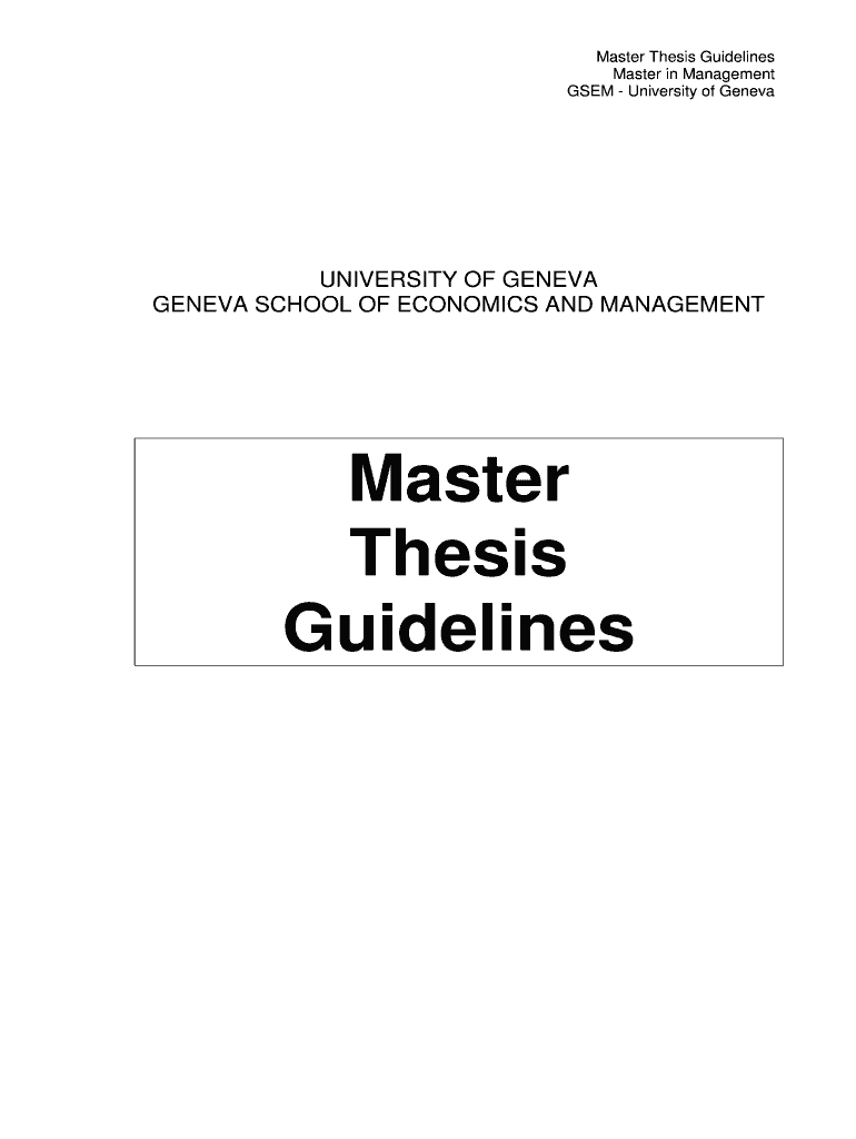 Fillable Online Master Thesis Guidelines Fax Email Print - pdfFiller