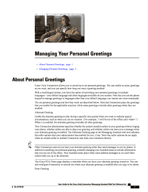 Fillable Online Managing Your Personal Greetings Fax Email Print ...