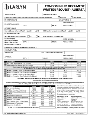 Fillable Online CONDOMINIUM DOCUMENT Fax Email Print - pdfFiller