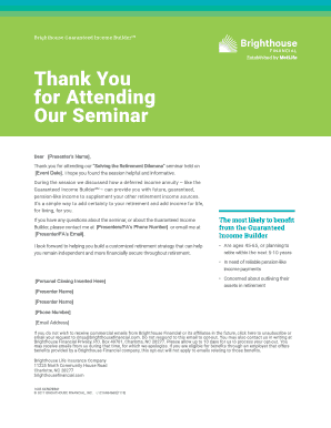 Fillable Online Brighthouse Guaranteed Income BuilderSM Fax Email Print ...