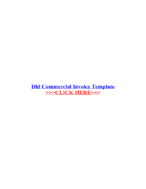 Fillable Online Dhl Commercial Invoice Template Fax Email Print - pdfFiller