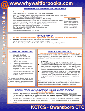 Fillable Online owensboro kctcs HOW TO ORDER YOUR BOOKS FOR KCTCS ...