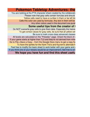 Fillable Online Pokemon Tabletop Adventures: the Ultimate Fax Email ...