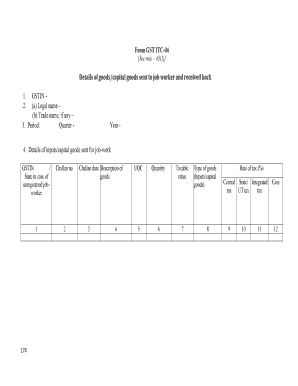 Fillable Online Form GST ITC-04 Fax Email Print - pdfFiller