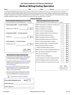 Fillable Online 2017-2018 Certificate of Proficiency Worksheet Fax ...