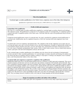 Fillable Online Vocational upper secondary qualification in the Vehicle ...