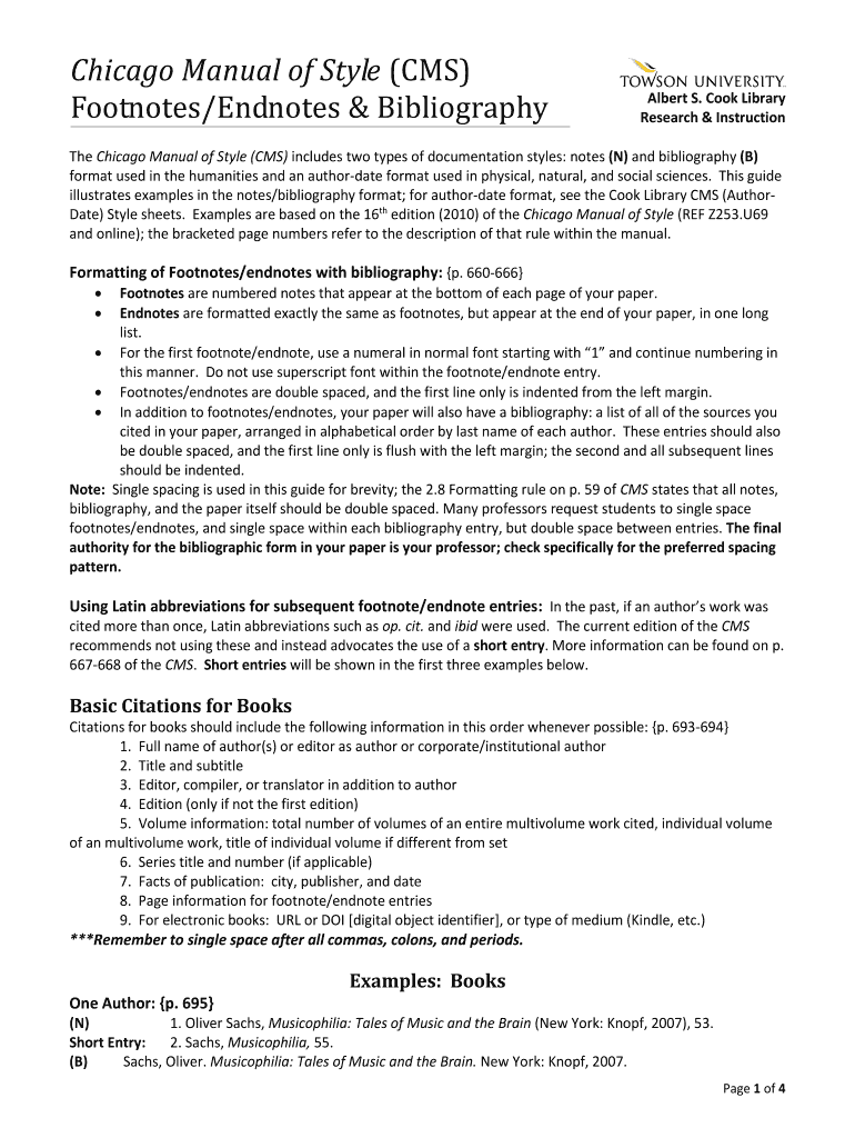 Fillable Online Chicago Manual of Style (CMS) Fax Email Print - pdfFiller