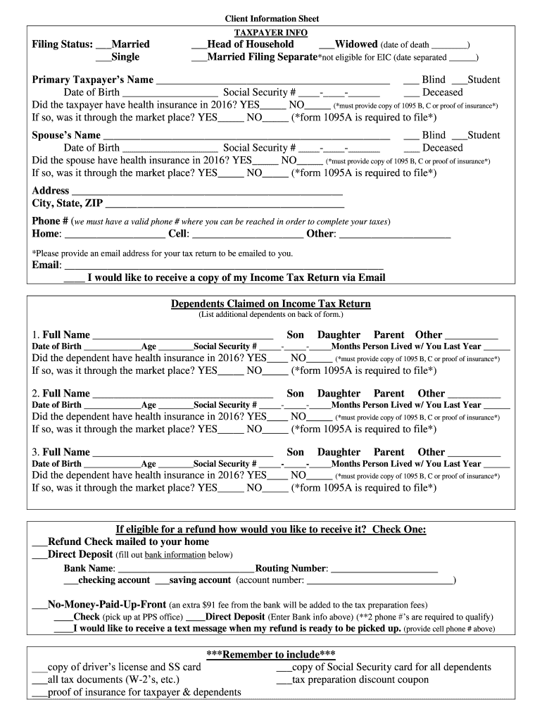 Fillable Online TAXPAYER INFO Fax Email Print - pdfFiller