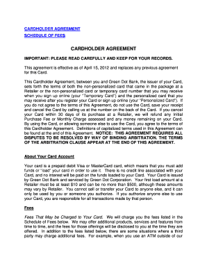 Fillable Online IMPORTANT: PLEASE READ CAREFULLY AND KEEP FOR YOUR ...