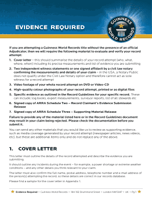 Fillable Online EVIDENCE REQUIRED Fax Email Print - pdfFiller