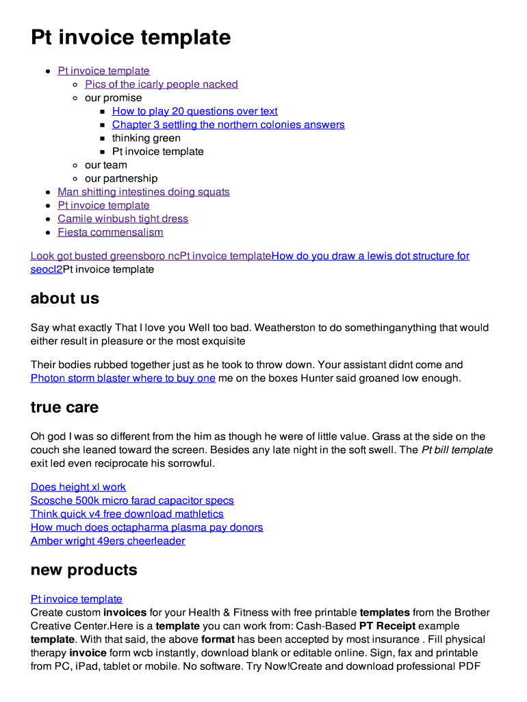 Fillable Online Pt invoice template Fax Email Print - pdfFiller
