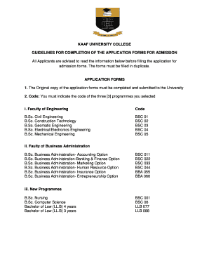 Kaaf University Admission Forms - Fill Online, Printable, Fillable ...