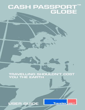 Fillable Online Cash Passport Globe the smart card for savvy travellers ...
