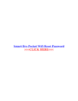 Smart Bro Pocket Wifi Login Password - Fill Online, Printable, Fillable ...