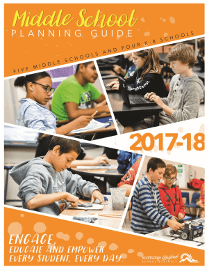 Fillable Online Scottsdale Unified School District Middle Schools Fax ...