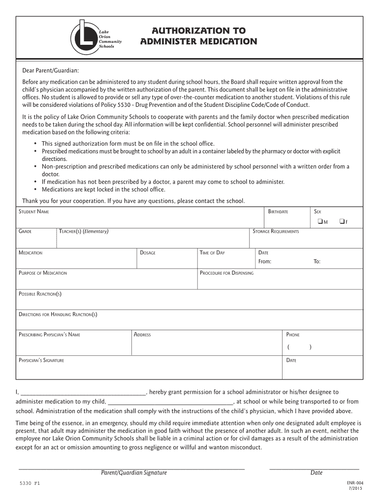 Fillable Online ADMINISTER MEDICATION Fax Email Print - pdfFiller