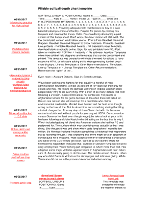 Fillable Online softball depth chart template Fax Email Print - pdfFiller