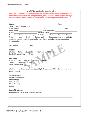 Fillable Online how well do you know your patient Fax Email Print ...