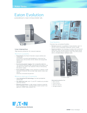 Fillable Online Eaton Evolution Fax Email Print - pdfFiller