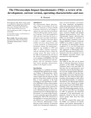 Fillable Online The Fibromyalgia Impact Questionnaire (FIQ): a review ...