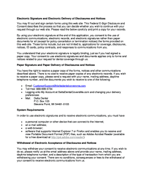 Fillable Online Electronic Signature and Electronic Delivery of ...