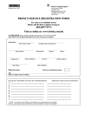 Fillable Online Brinks Hong KongLtd Fax Email Print - pdfFiller
