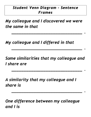 Fillable Online Student Venn Diagram Sentence Fax Email Print - pdfFiller