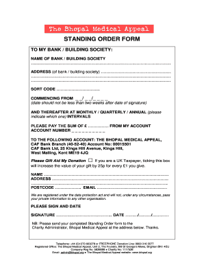 Fillable Online TO MY BANK / BUILDING SOCIETY: Fax Email Print - pdfFiller